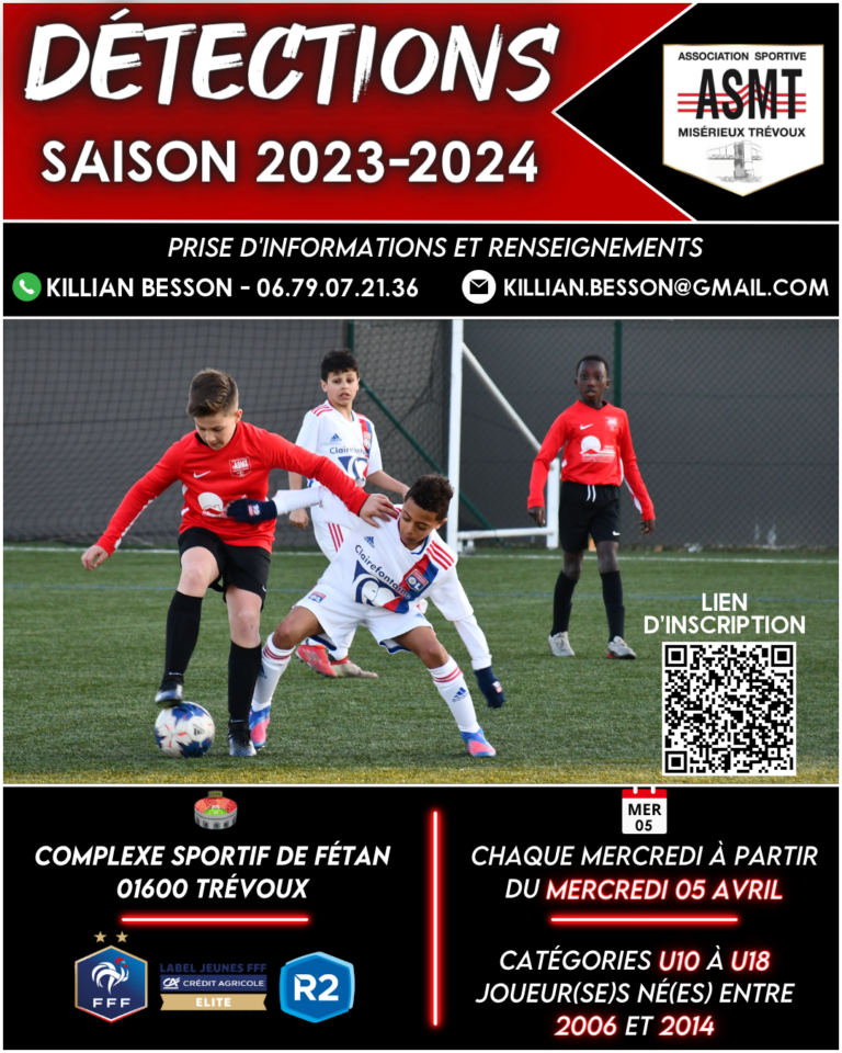 Détections saison 2023 - 2024 - AS Misérieux Trévoux